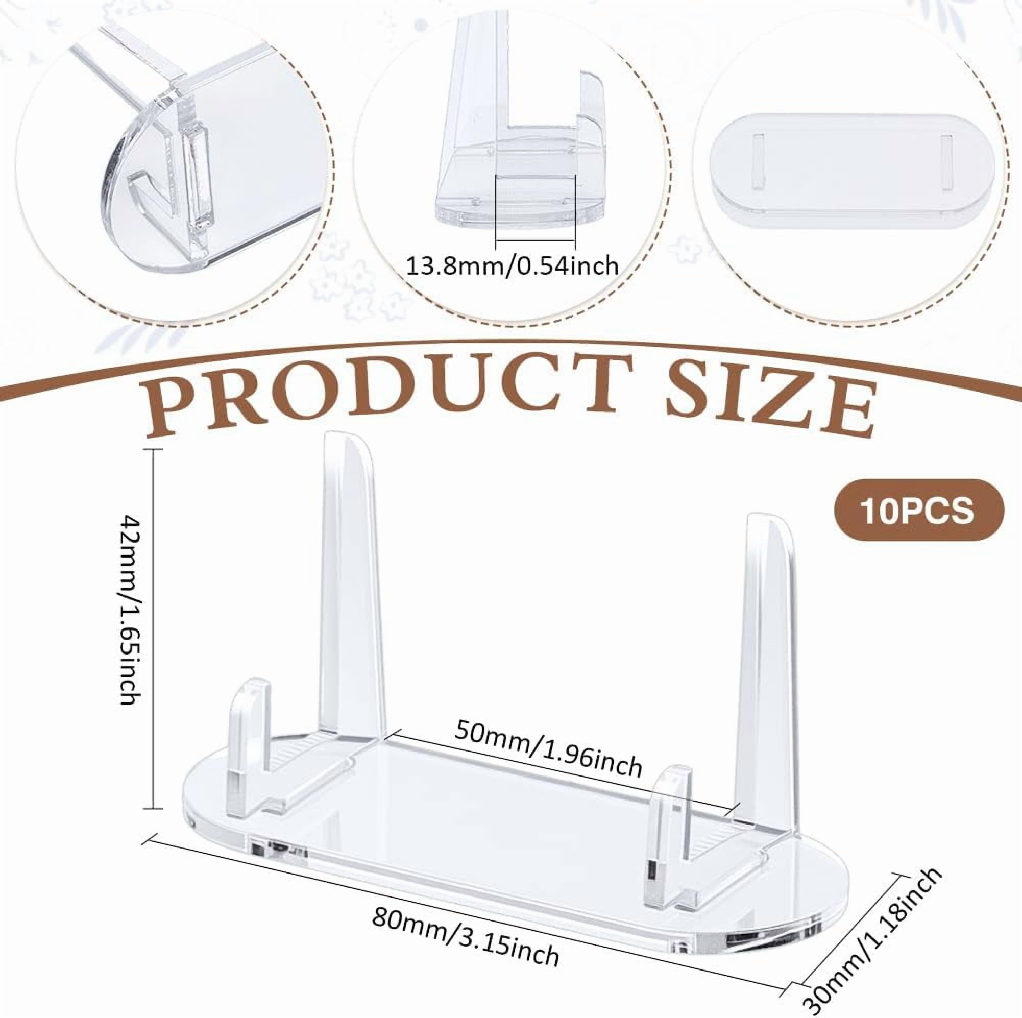 10 Packs Clear Acrylic Easels Display Stands Plate Postcard Display ...