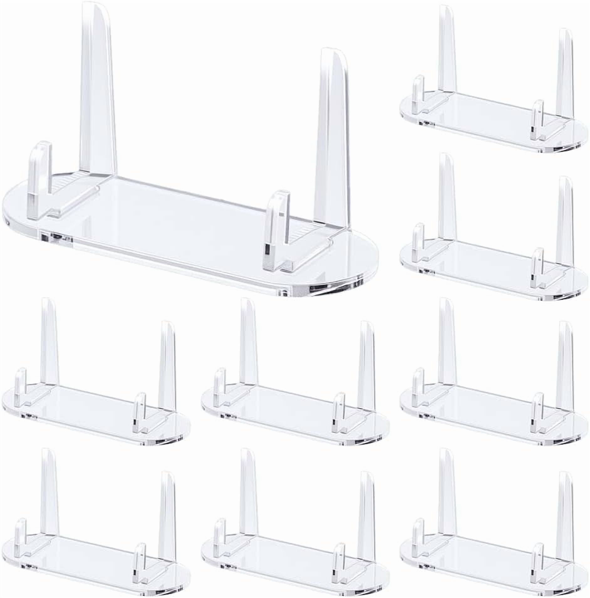10 Packs Clear Acrylic Easels Display Stands Plate Postcard Display ...