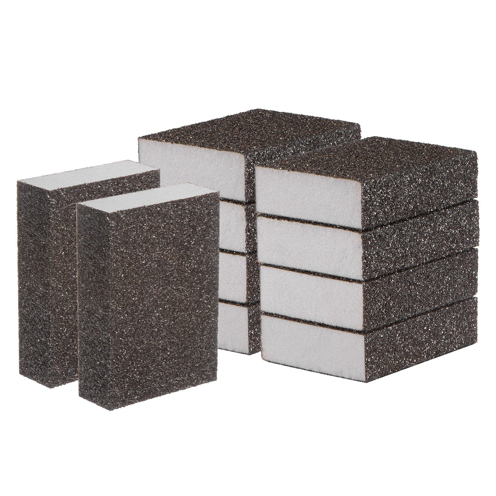 10 Packs Coarse Sanding Sponge Blocks 80-100 Grit Foam Sanding Block ...
