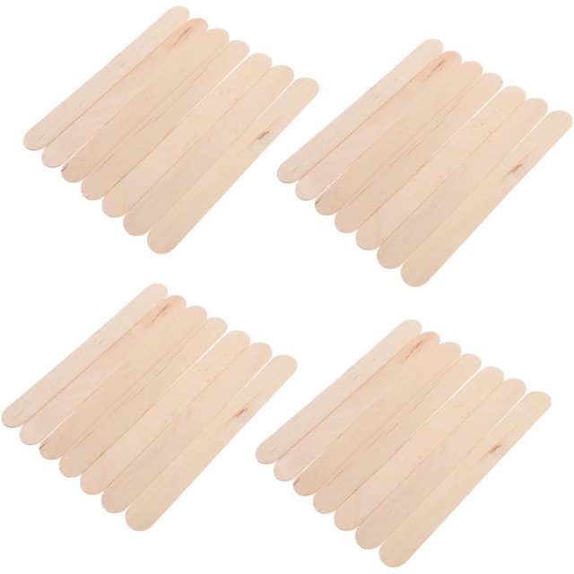 10 Packs Color Ice Cream Stick Wooden Ice Cream Sticks Hair Removal ...