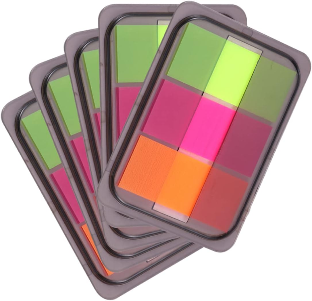 10 Packs Colored Tabs Label Neon Lights Neon Sticky Tabs Neon Tabs ...