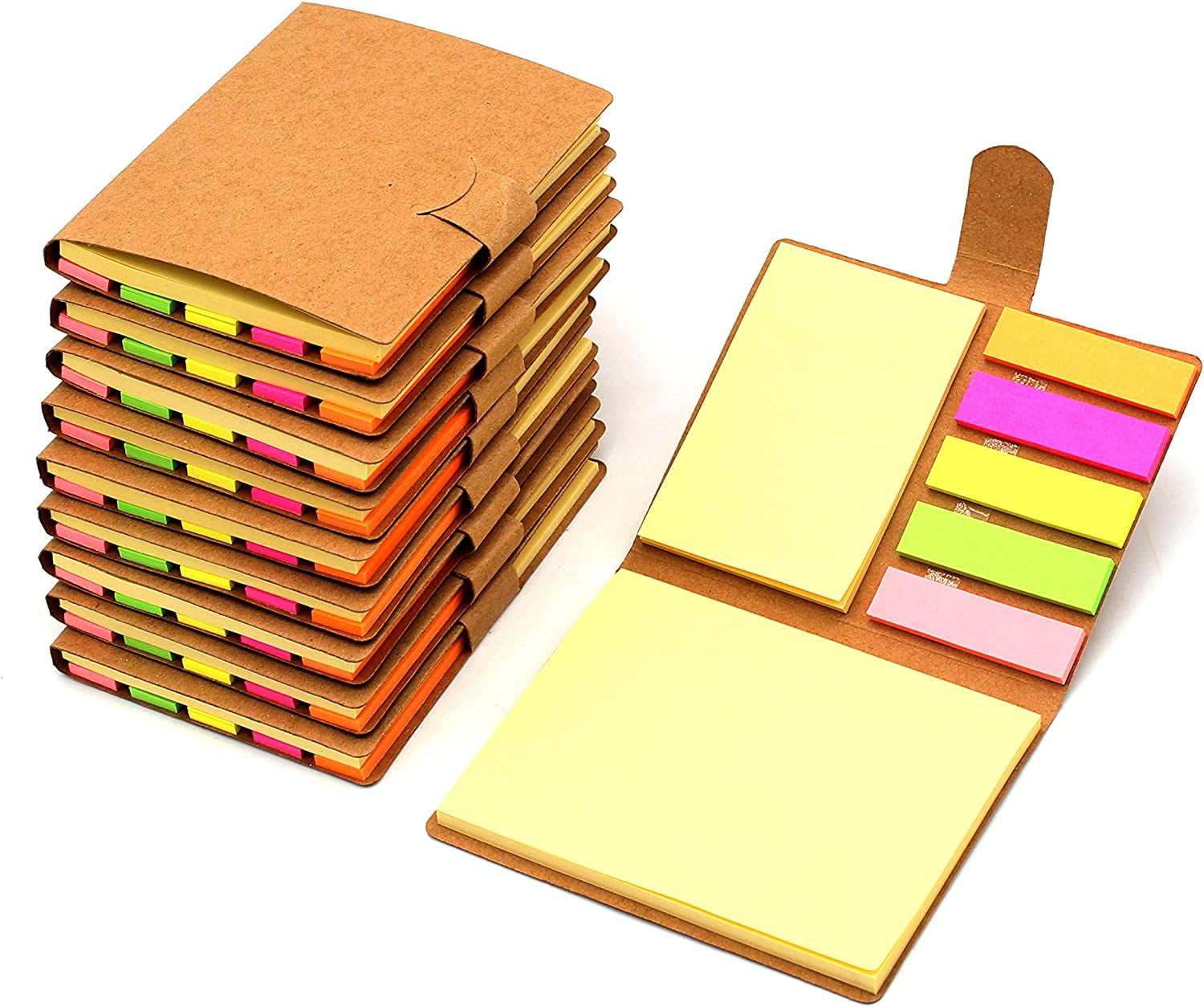 10 Packs Combination Sticky Notes, Pop-up Self-Adhesive Notes, 3.2" x 4 ...