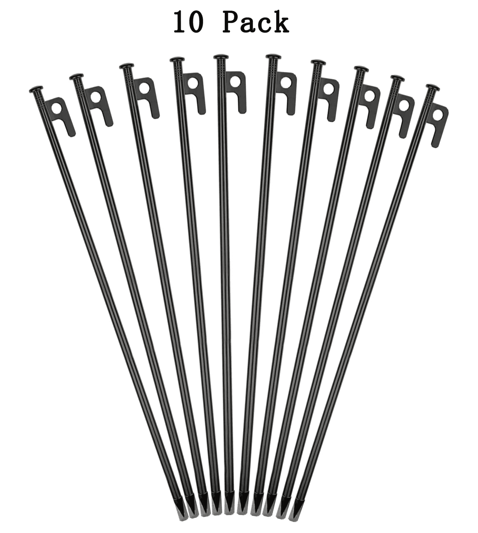 (10 Packs)DANCHEL Outdoor General Purpose 16" Extra Long Steel Tent ...