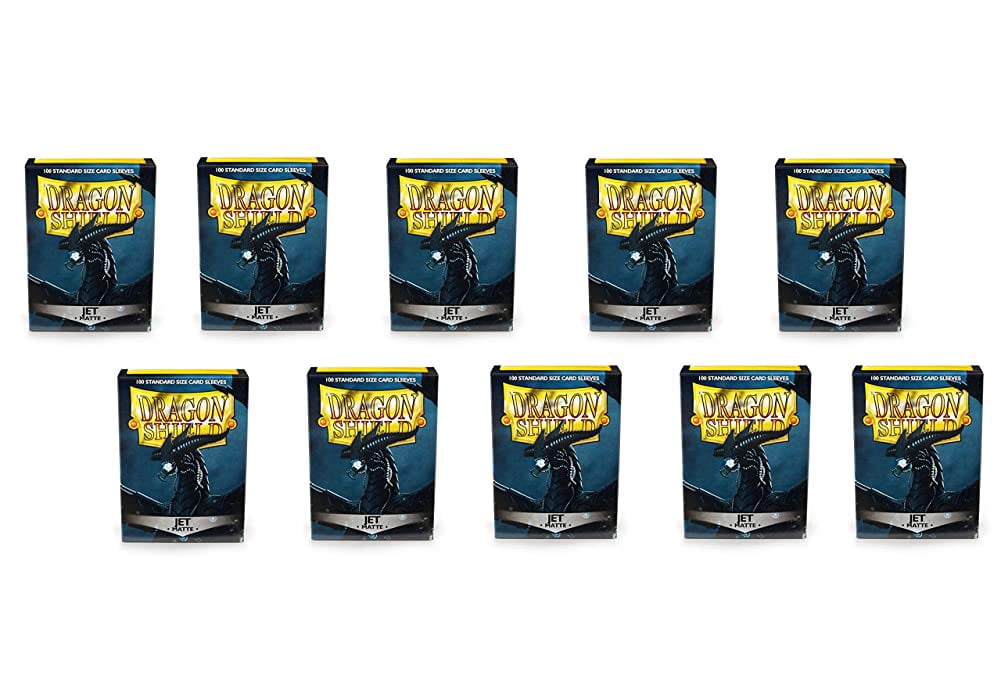 Dragon Shield Matte Jet Deck TCG Magic 10 Packs Standard Size 100 ct ...