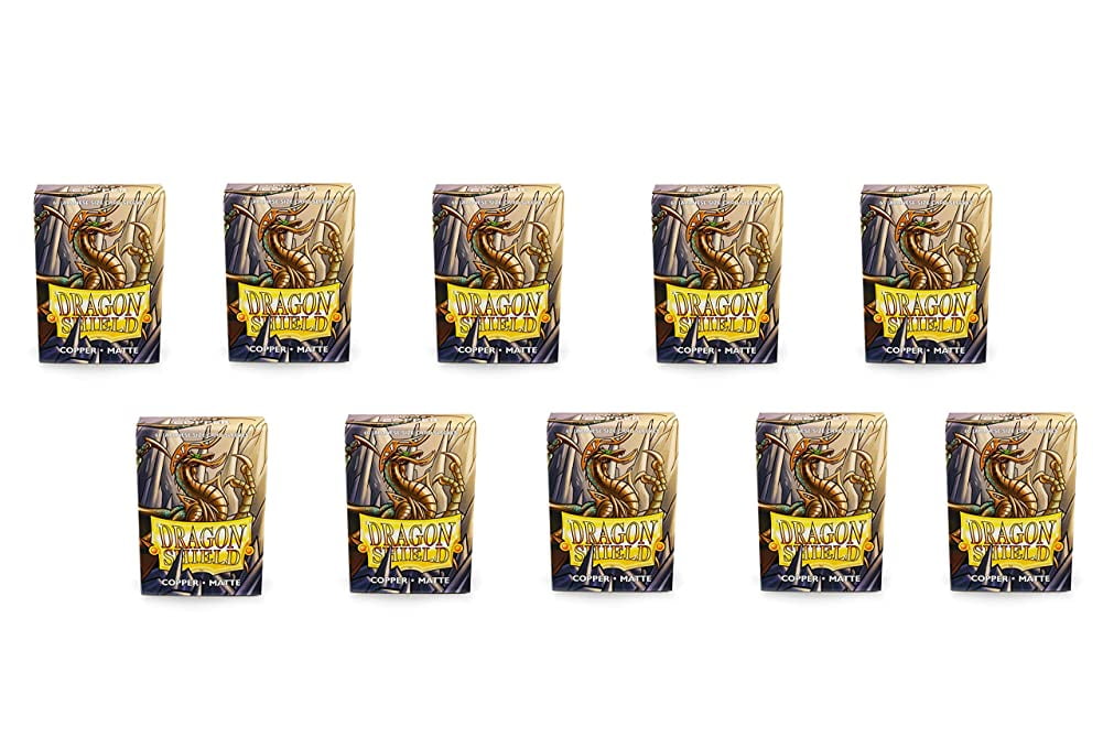 10 Packs Dragon Shield Matte Mini Japanese Copper 60 ct Card Sleeves ...
