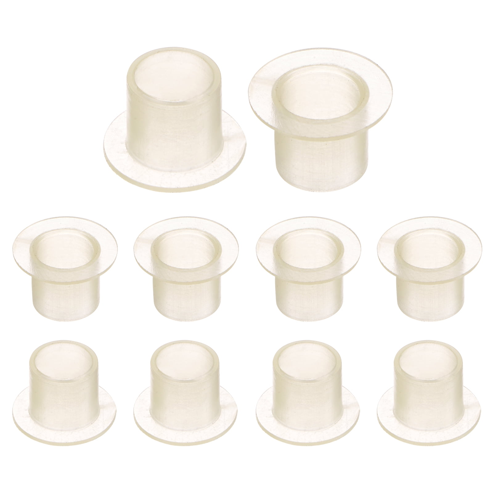 10 Packs Flanged Sleeve Bearings Plastic Bushings 8.1mm Bore x 10mm OD ...