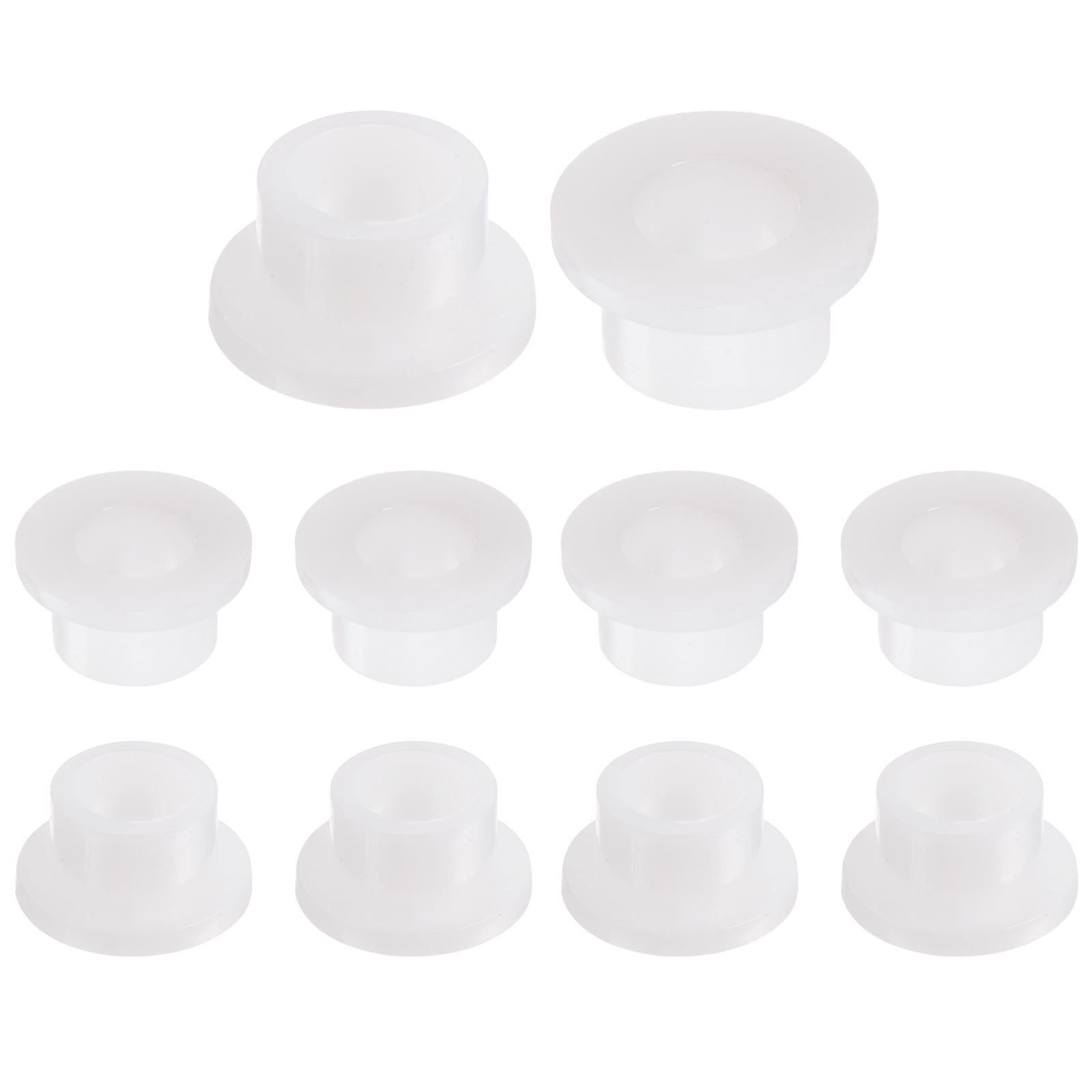 10 Packs Flanged Sleeve Bearings Plastic Bushings 8.5mm Bore x 12mm OD ...