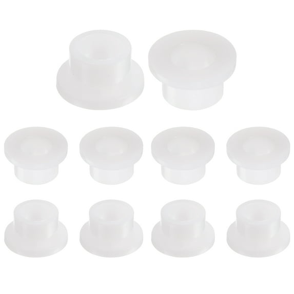 10 Packs Flanged Sleeve Bearings Plastic Bushings 8.5mm Bore x 12mm OD ...