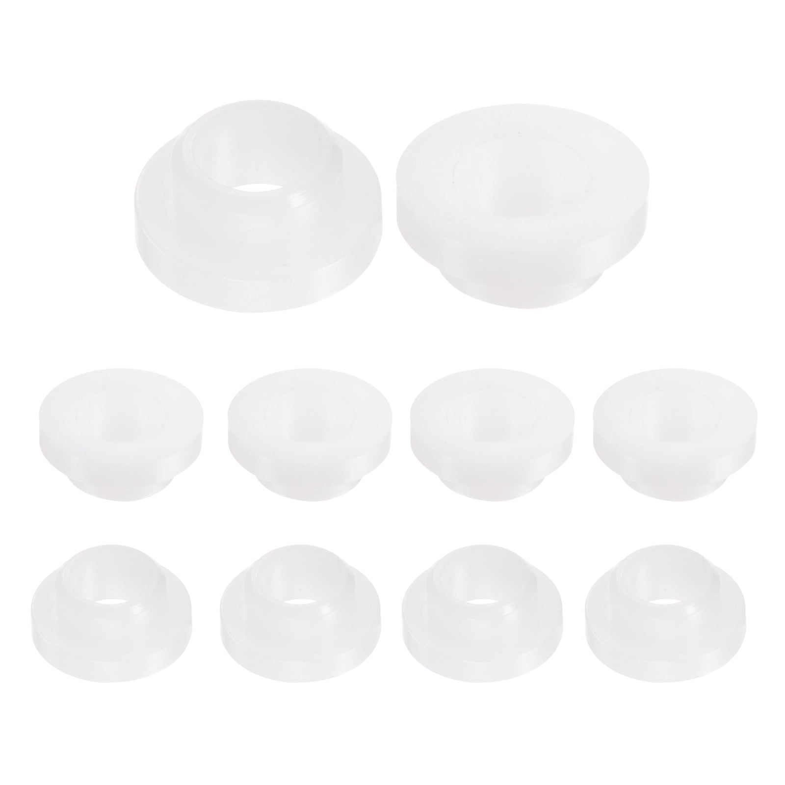 10 Packs Flanged Sleeve Bearings Plastic Bushings 8mm Bore x 11mm OD x ...