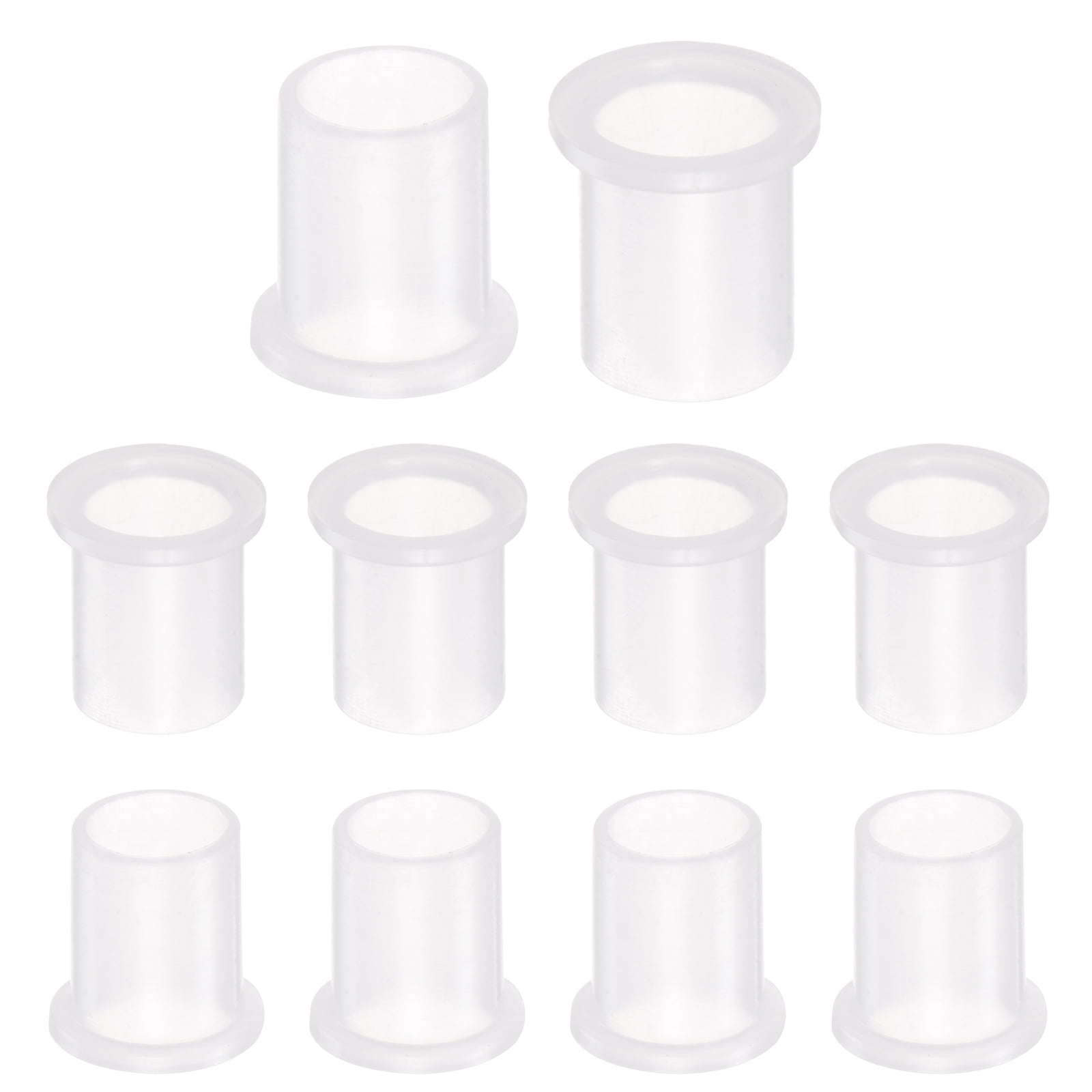 Uxcell Flanged Sleeve Bearings Plastic Bushings Nylon Bushings, White ...