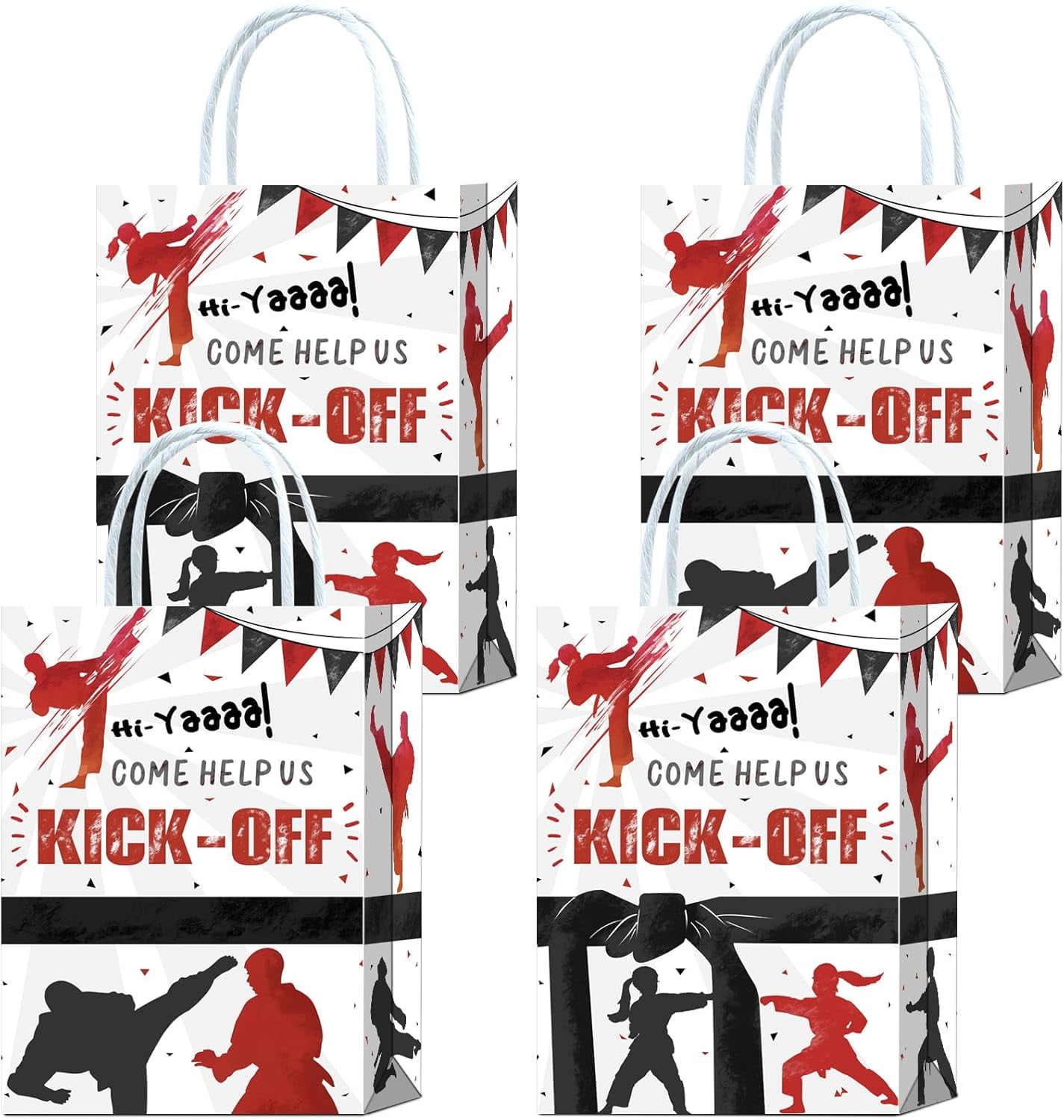 10 Packs Karate Goodie Bags for Birthday Party Supplies, Gift Snacks ...