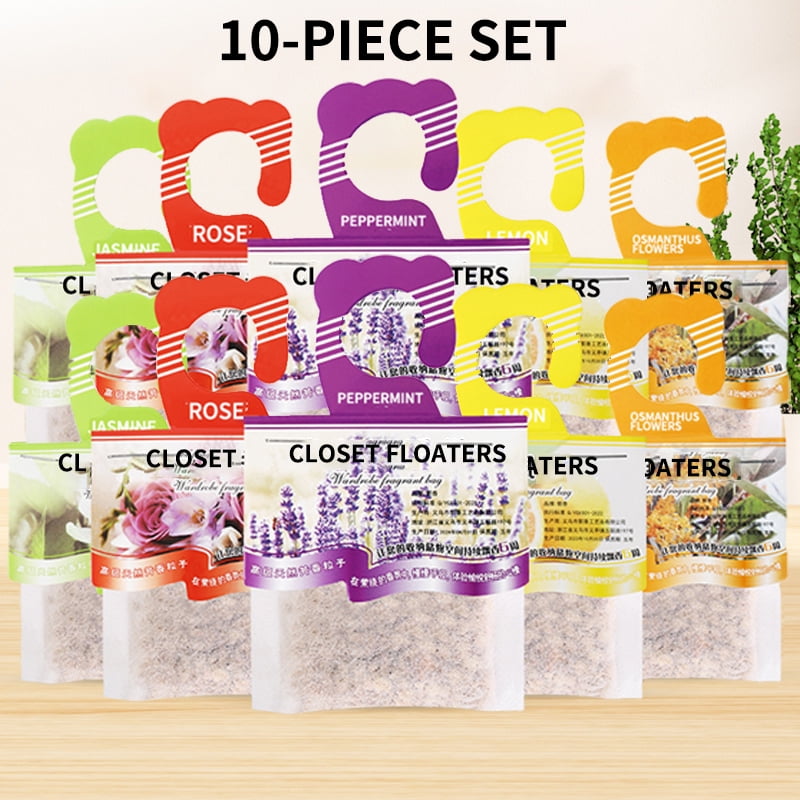 10 Packs Lemon Scented Sachets for Drawer and Closet, Long-Lasting ...