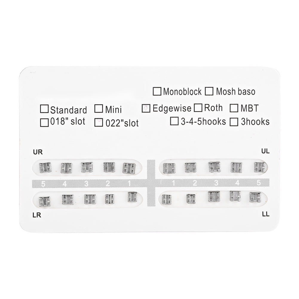 10 Packs Metal Dental Teeth Orthodontics Brackets Braces Mini Without ...