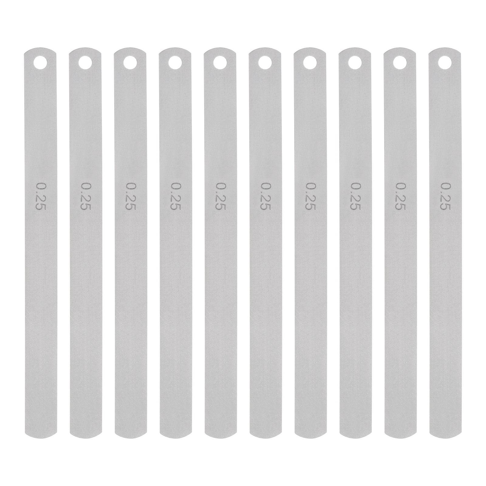 10 Packs Mn Steel Feeler Gauge 0.25mm Thickness 150mm Length Metric ...