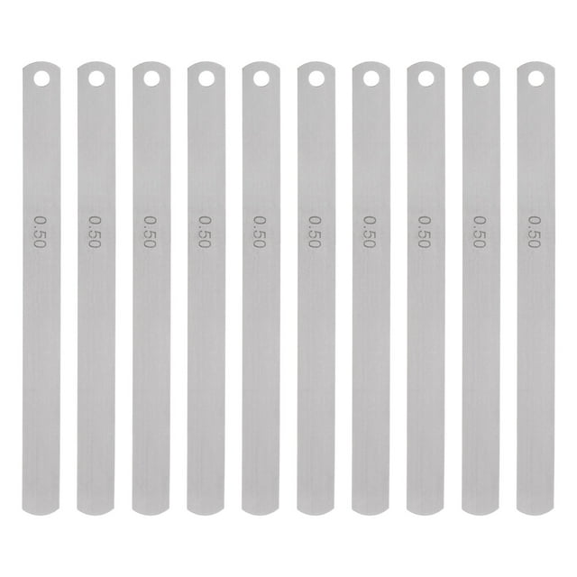 10 Packs Mn Steel Feeler Gauge 0.5mm Thickness 150mm Length Metric Filler Thickness Gage Gap ...