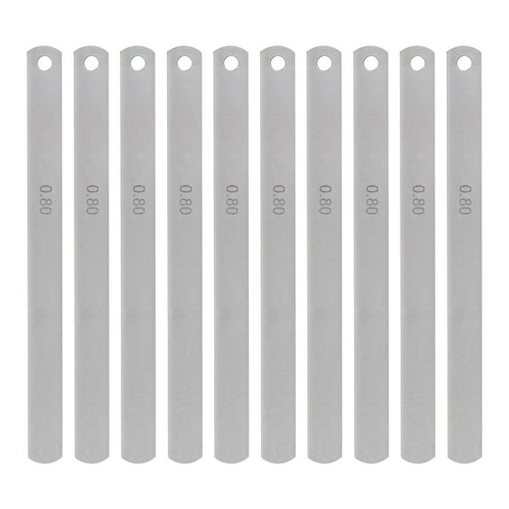 10 Packs Mn Steel Feeler Gauge 0.8mm Thickness 150mm Length Metric ...