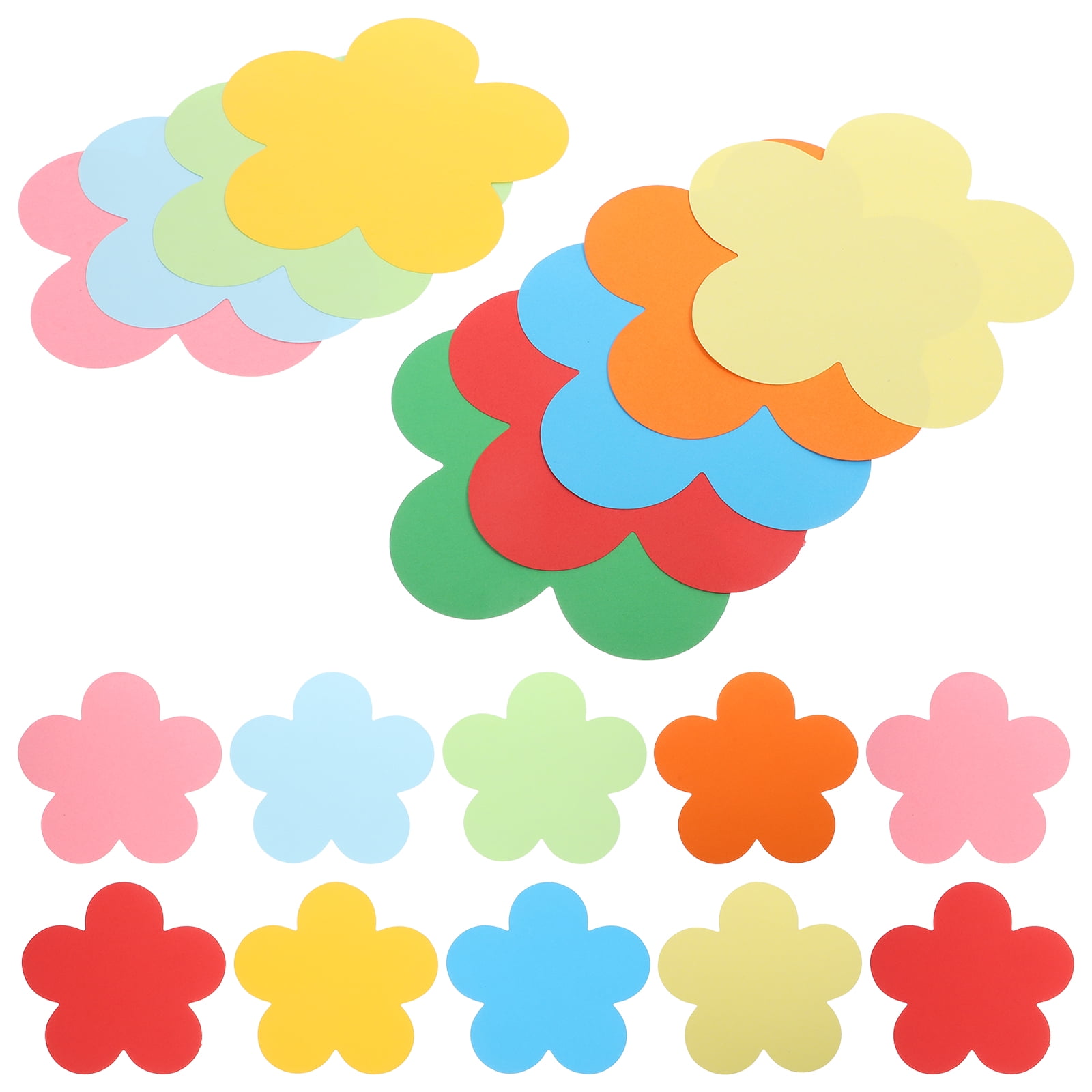 10 Packs Paper Flowers Hand Cut Colored Decorative Cutouts Office ...