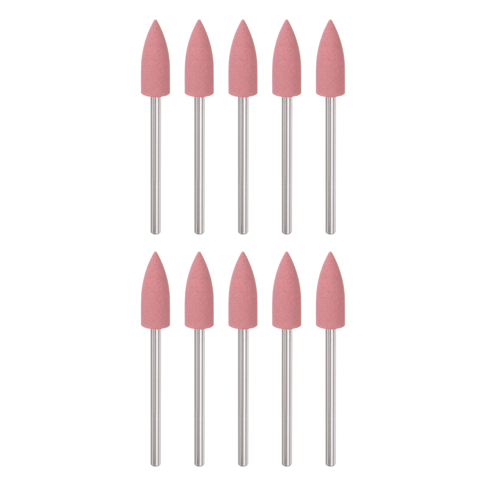 10 Packs Rubber Polishing Bit Silicone Buffing Wheels 180 Grit 6mm Dia ...