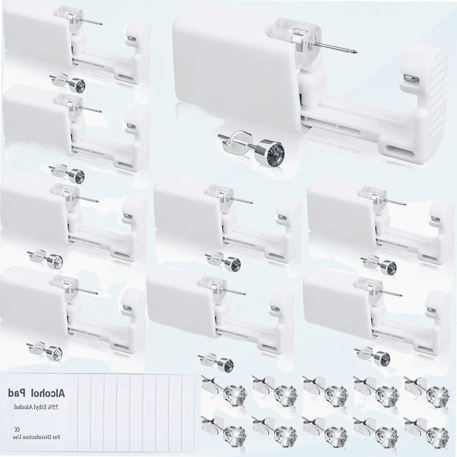 10 Packs Self Ear Piercing Kit, Home Piercing Kit Disposable Ear ...