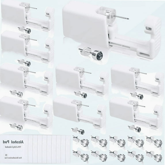 10 Packs Self Ear Piercing Kit, Home Piercing Kit Disposable Ear ...