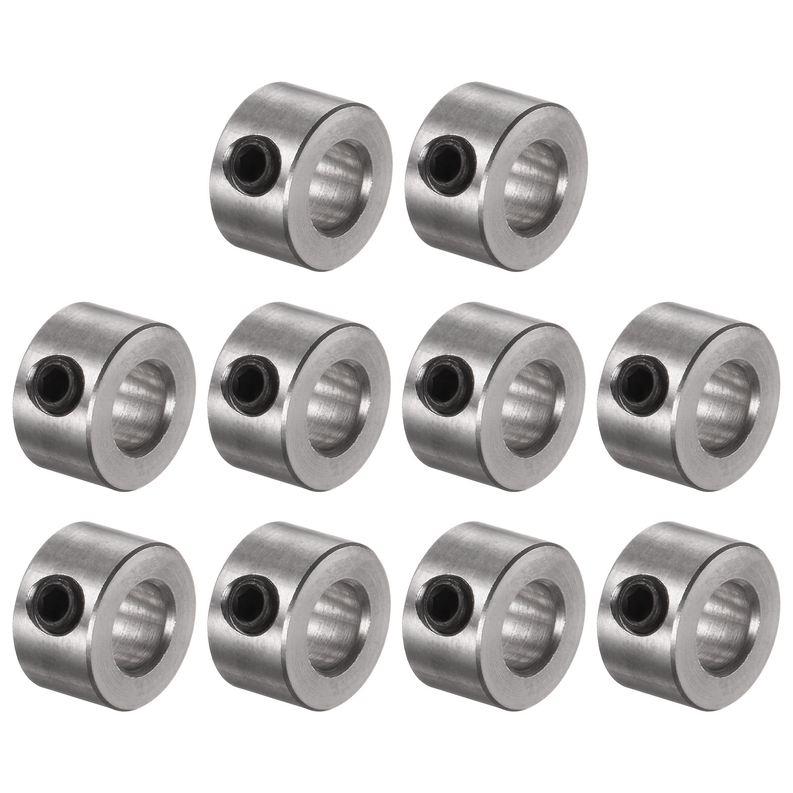 10 Packs Set Screw Collars 6mm Bore Stainless Steel Shaft Collars, 12mm ...