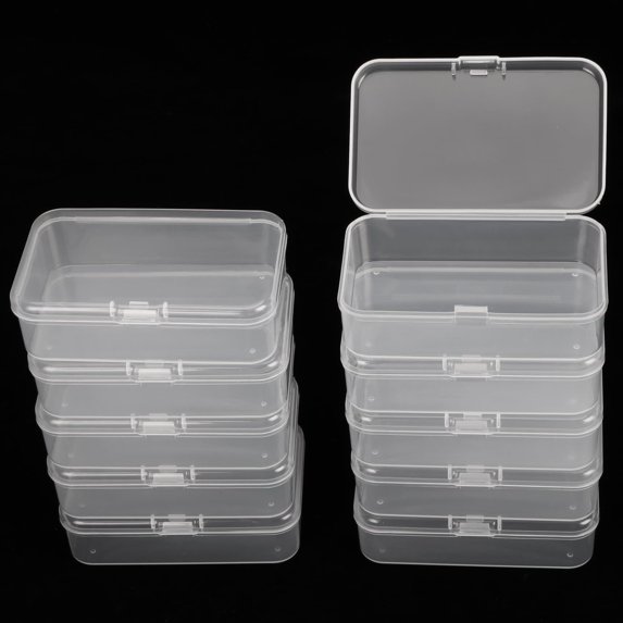 10 Packs Small Clear Plastic Beads Storage Containers Box Transparent ...