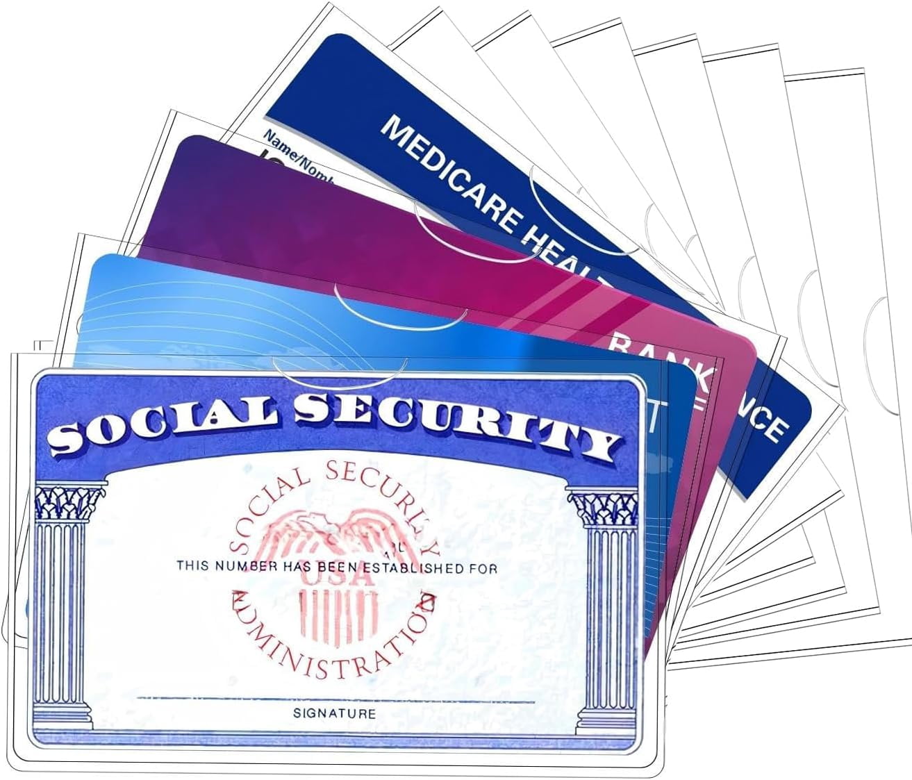 10 Packs Social Card Holder Protector/ Card Protector - Walmart.com