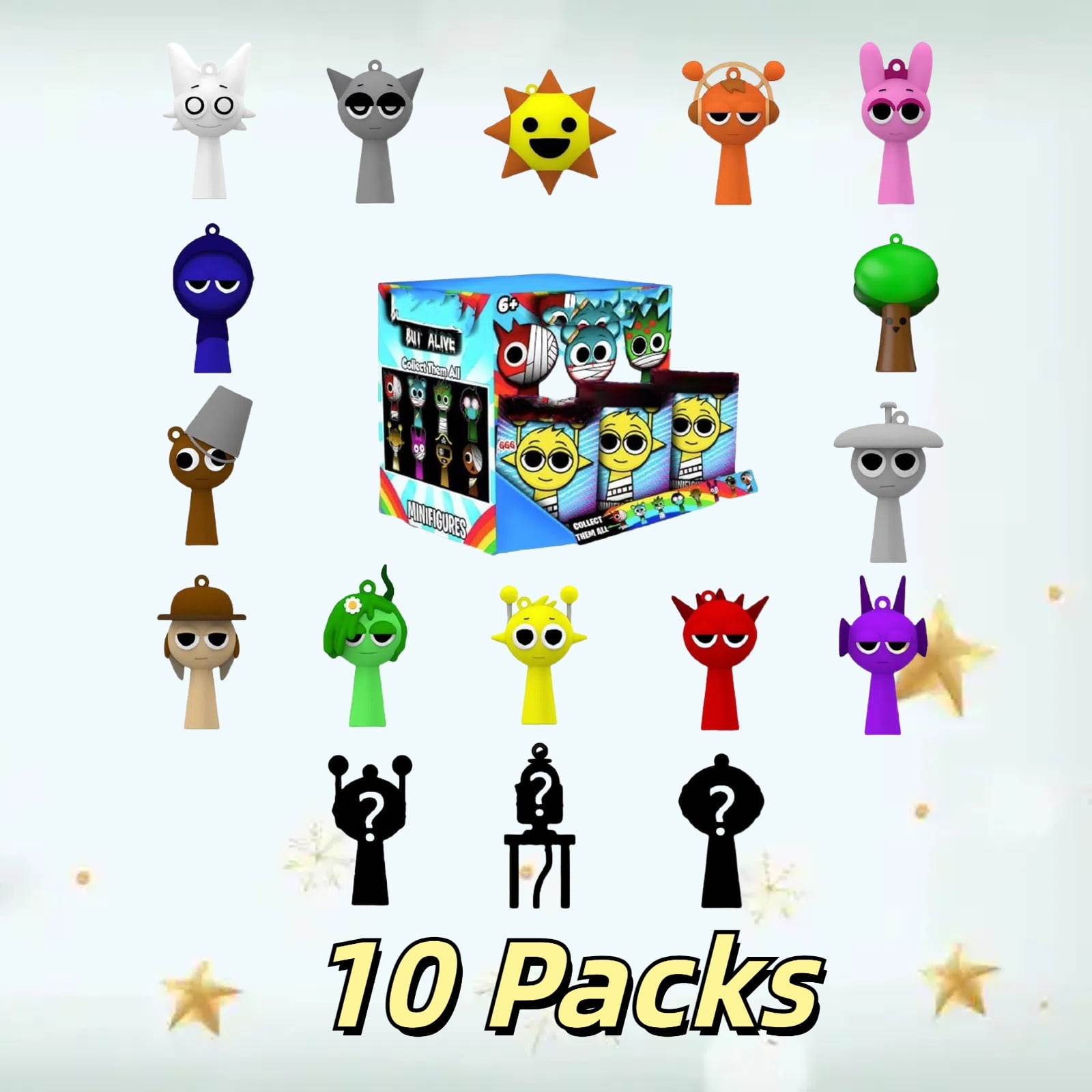 10 Packs Sprunki Incredibox Blind Box: Collectible Game Characters ...