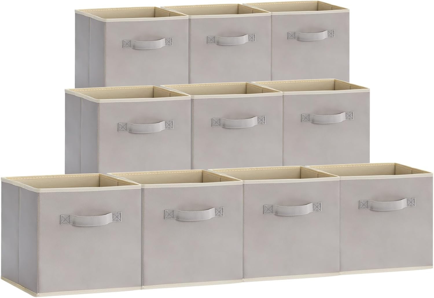 10 Packs Storage Cubes, 11 Inch Cube Storage Bins, Foldable Fabric Bins ...