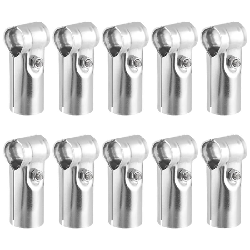 10 Packs T Pipe Clamps Heavy-Duty 201 Stainless Steel Connectors Tee ...