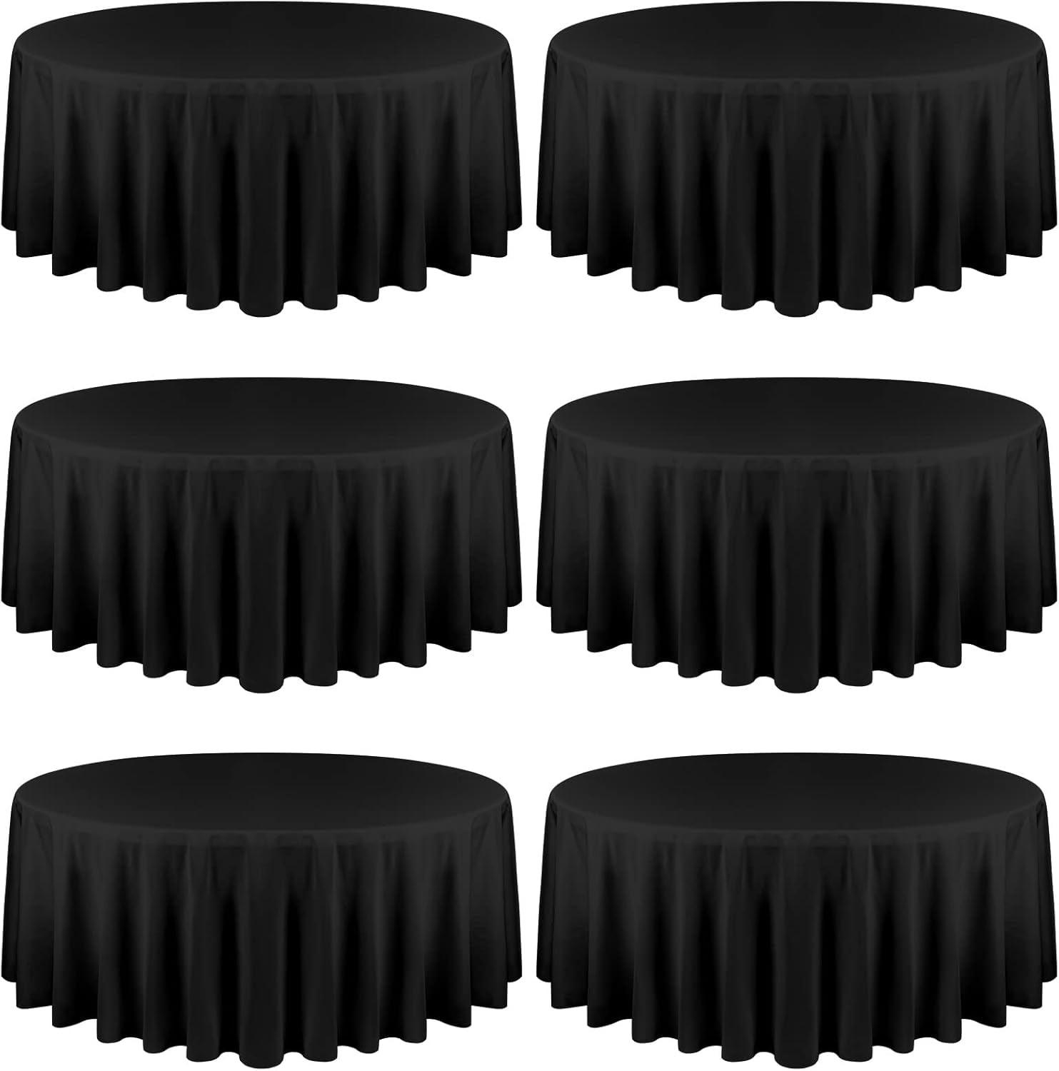 10 Packs Tablecloth 90 x 156 Inch Ivory Polyester Table Cloth for 8ft ...