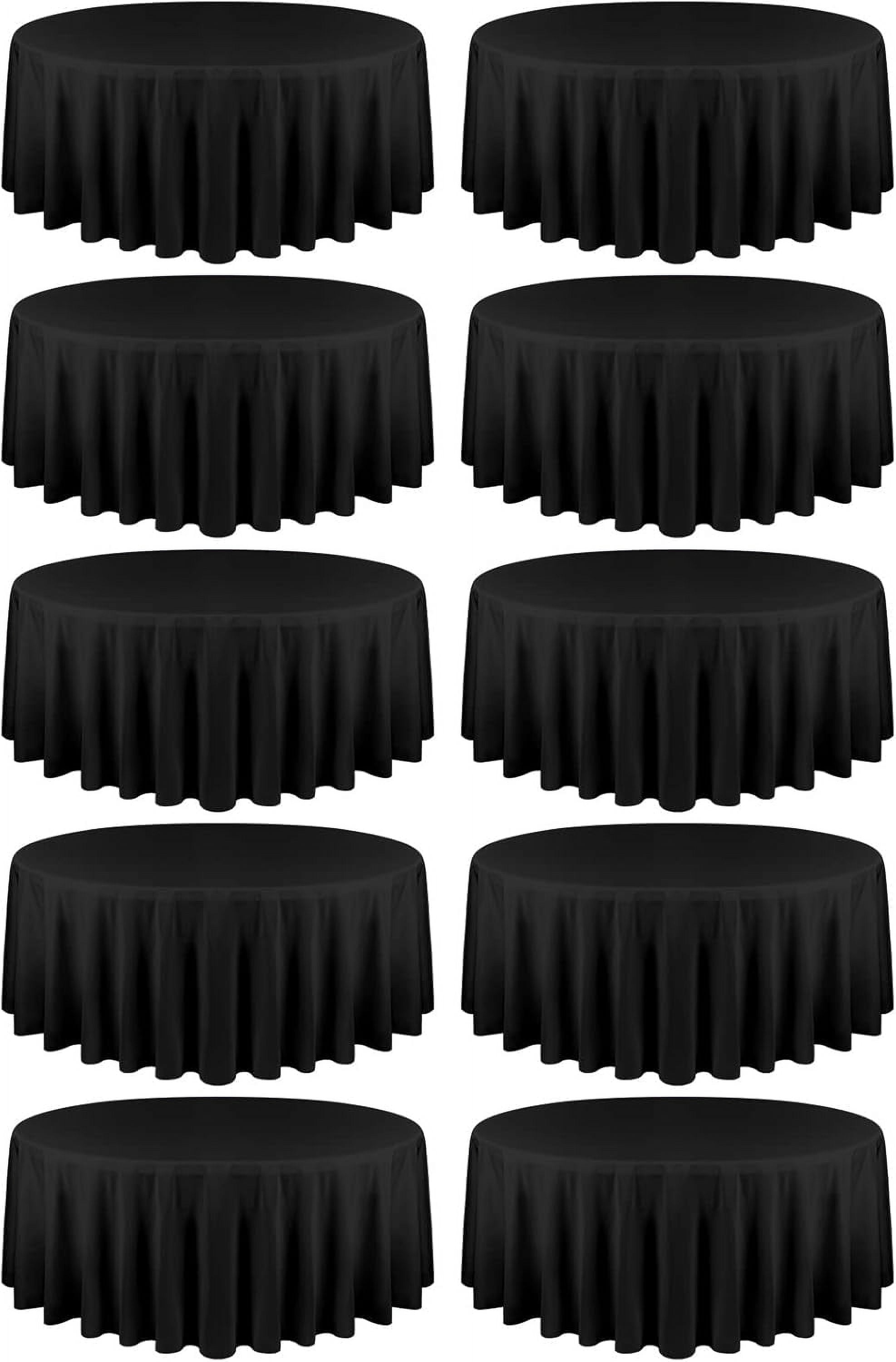 10 Packs Tablecloth 90 x 156 Inch Ivory Polyester Table Cloth for 8ft ...