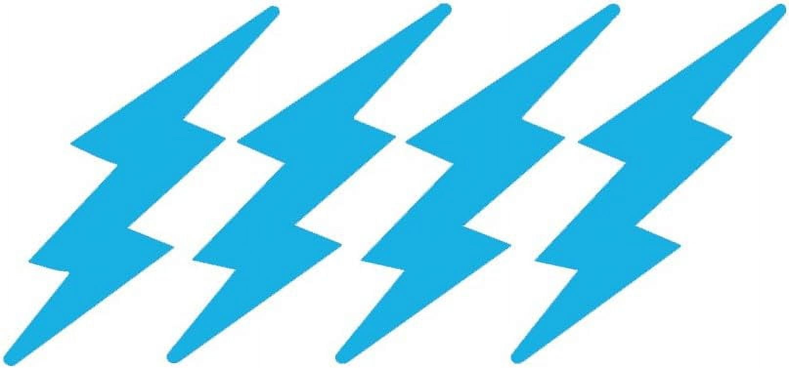 10 Packs of 4 - StickerDad® Lightning Bolts for Helmet, Windows, Walls ...