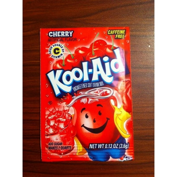 10 Packs of Kool Aid CHERRY Flavor Drink Mix Packet Gluten - Walmart.com