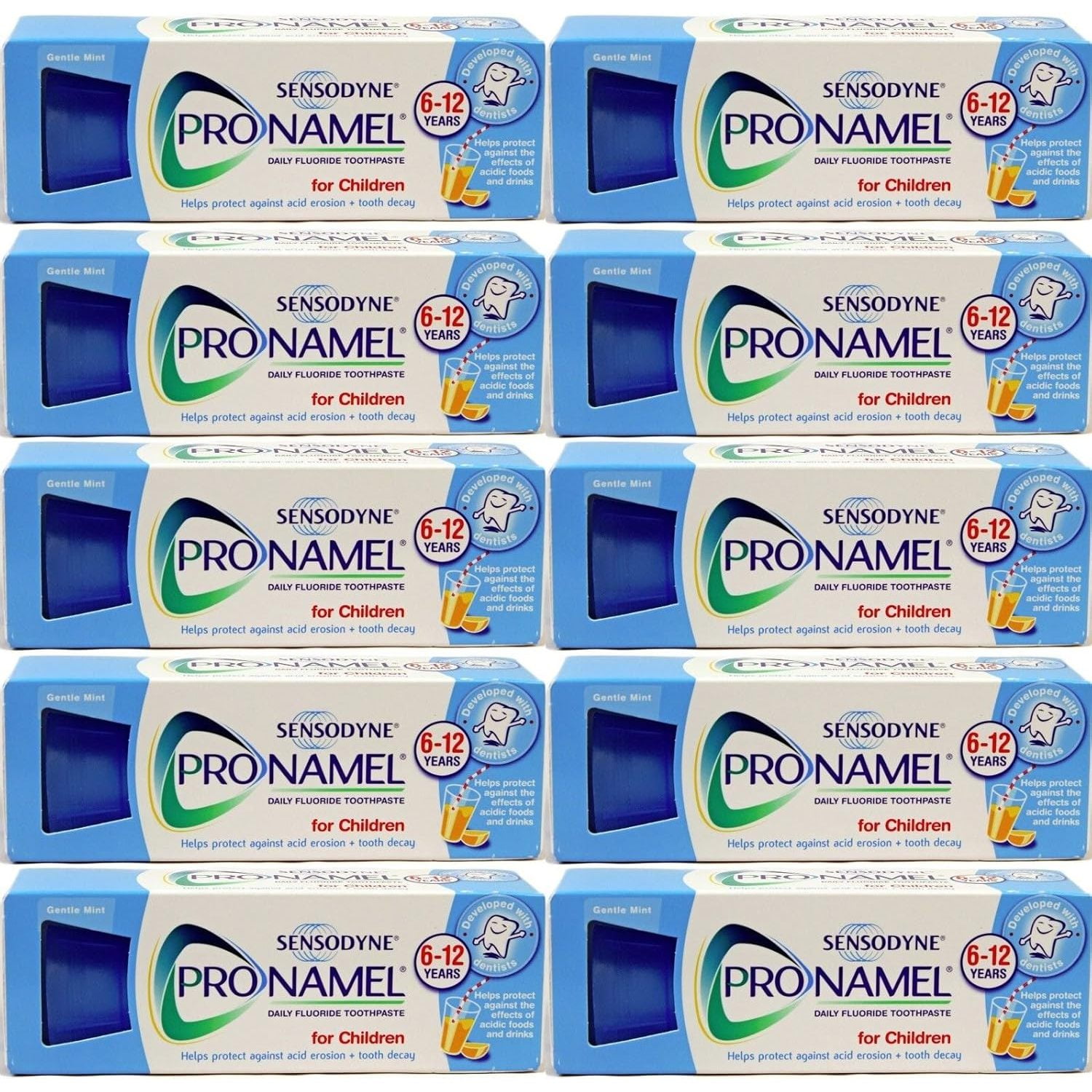 10 Packs of LMHF Pronamel Children Daily Fluoride Toothpaste! European ...