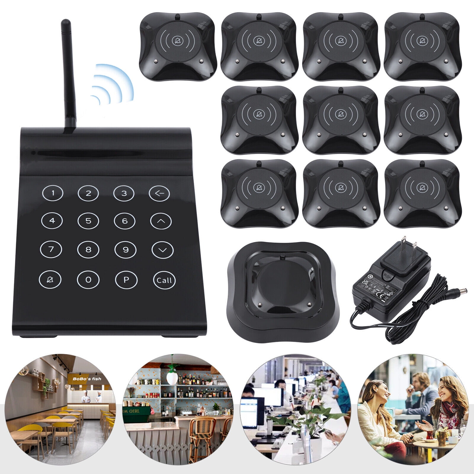10 Pagers Restaurant Ordering Pager System Keypad Calling Queuing ...
