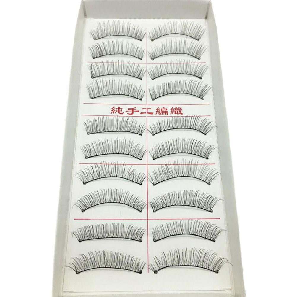 10 Pair Artificial Eyelashes, Hand Woven Natural Artificial Eyelashes ...