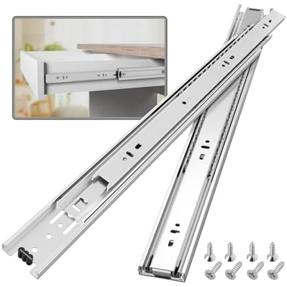 10 Pair Full Extension Ball Bearing Drawer Slides 8 10 12 14 16 18 20 ...