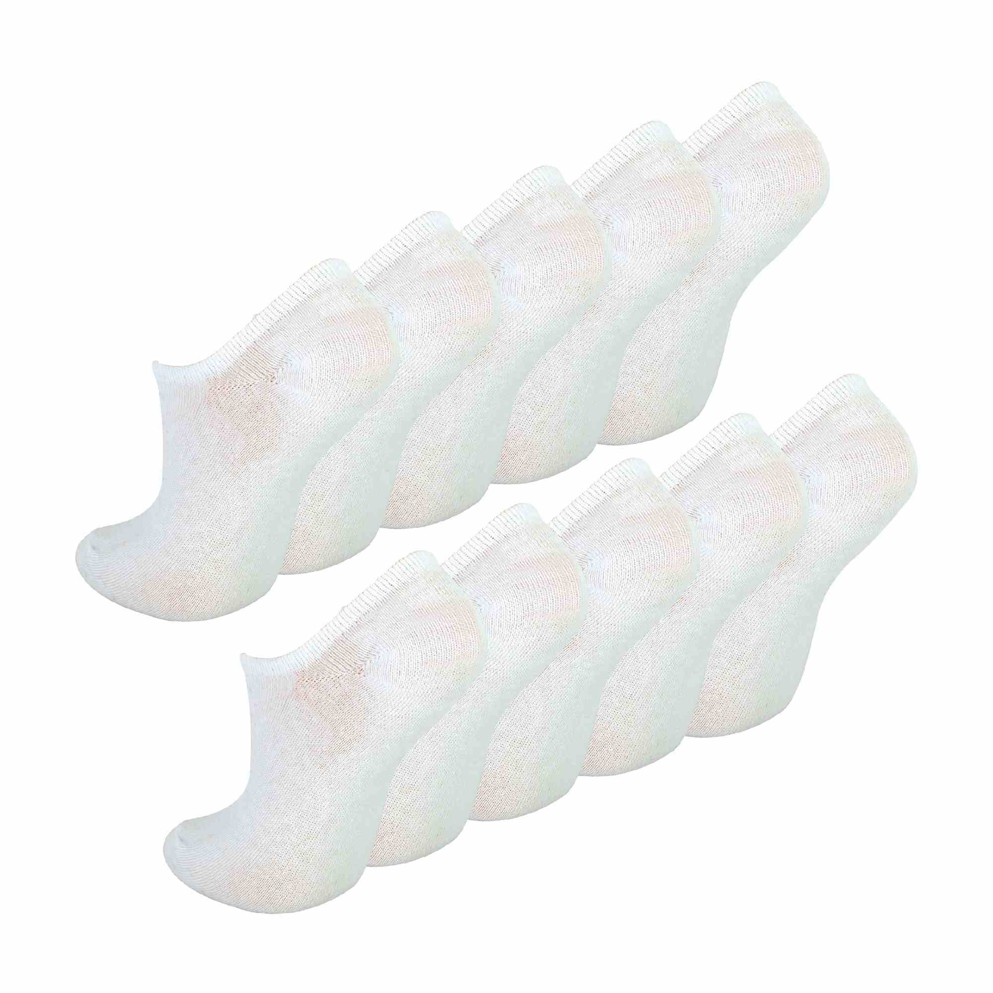 10 Pair Multipack Kids Invisible Socks | Sock Snob | Breathable White ...