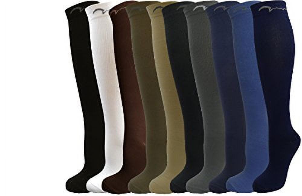 10 Pair Pack Knee-High Youth Compression Socks for Athletics ...