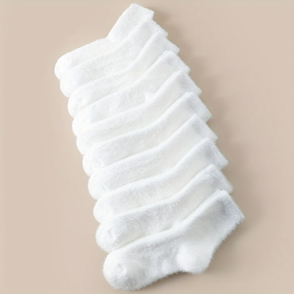 10-Pair Pack Men's and Women's Winter Warm Faux Fur Leather Texture ...