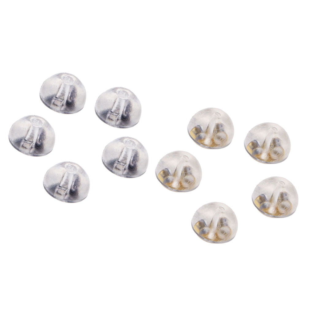 10 Pair Soft Silicone Earring Backs Jewelry Safety Earring Stoppers ...