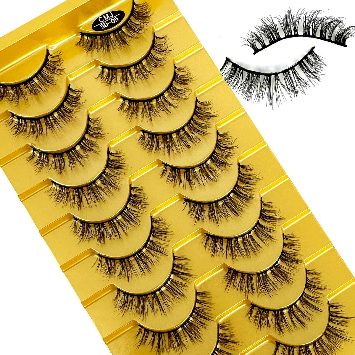 10 Pairs 3D Faux Mink False Eyelashes Natural Long Fluffy Eye Lashes ...