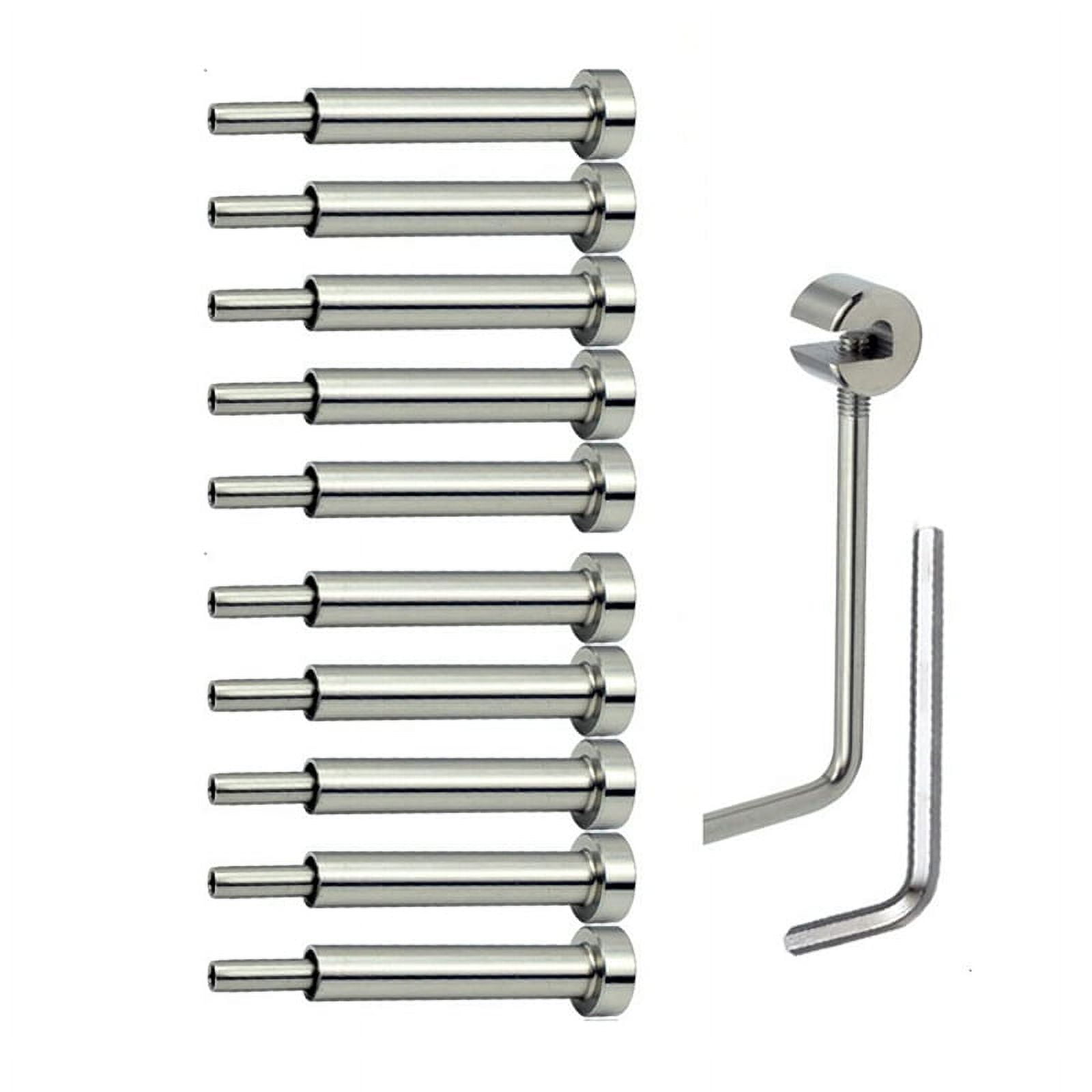10 Pairs 4x4In Cable Railing Kit, 1/8In Receiver and Swage Stud End for ...