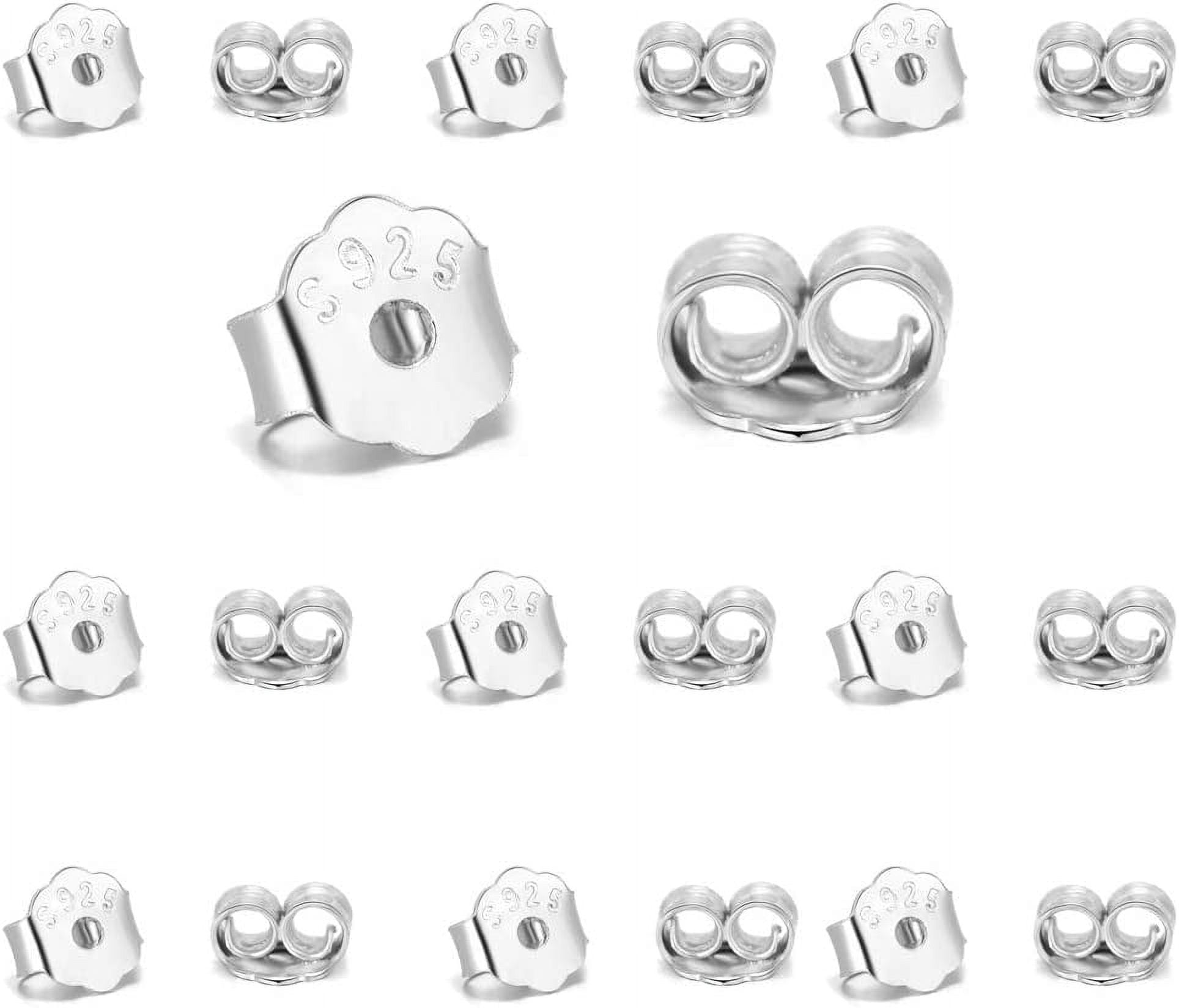 10 Pairs 925 Sterling Silver Earring Backs with Butterfly Clutches ...