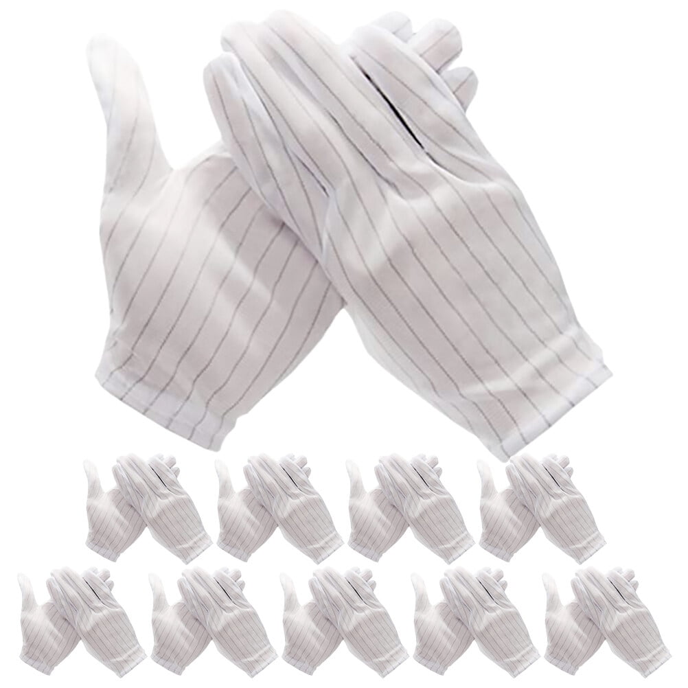 RENACLIPY Electronics Repair Gloves White Conductive Fiber 10 Pairs ...