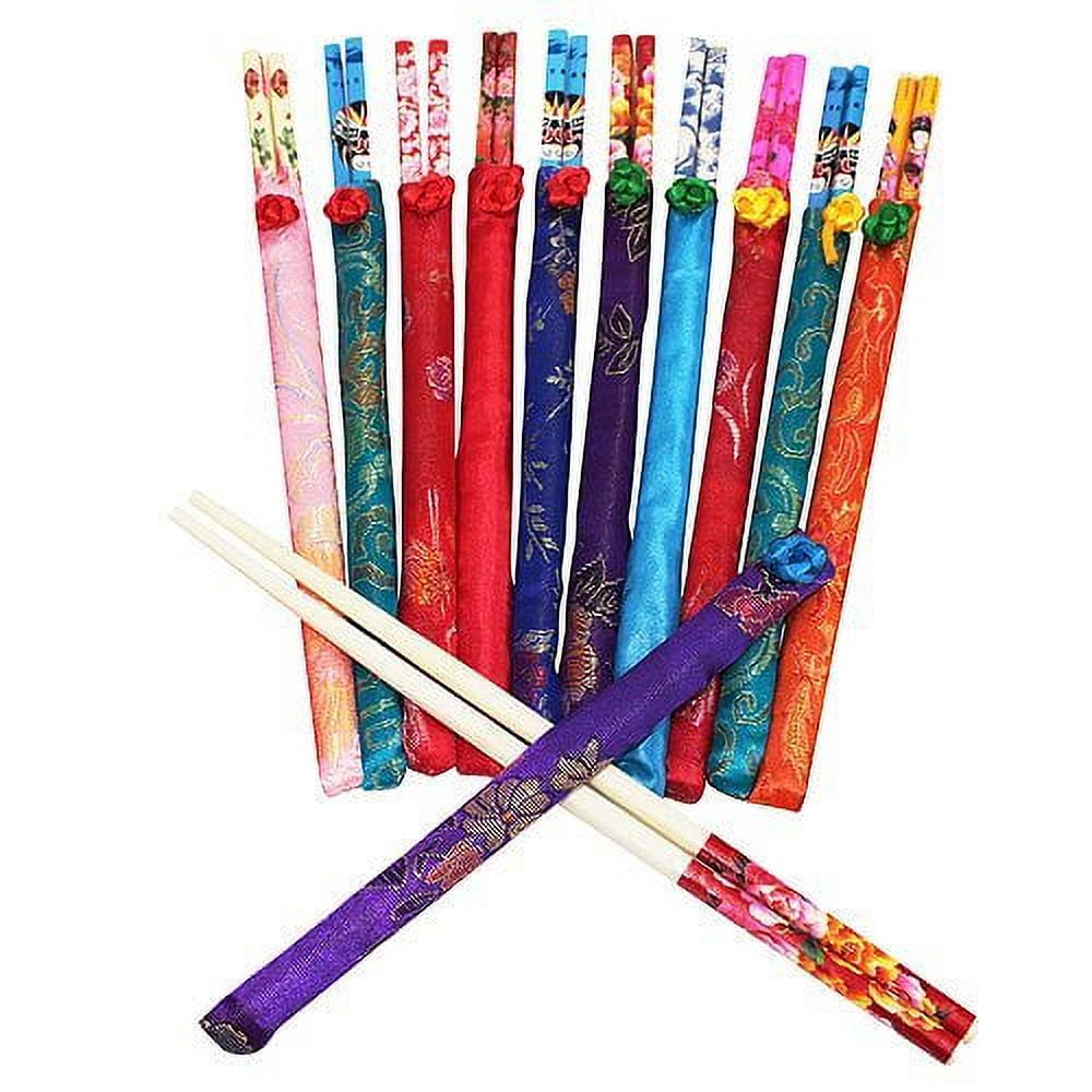 10 Pairs Assorted Design Chinese Natural Wooden Disposable Chopsticks ...