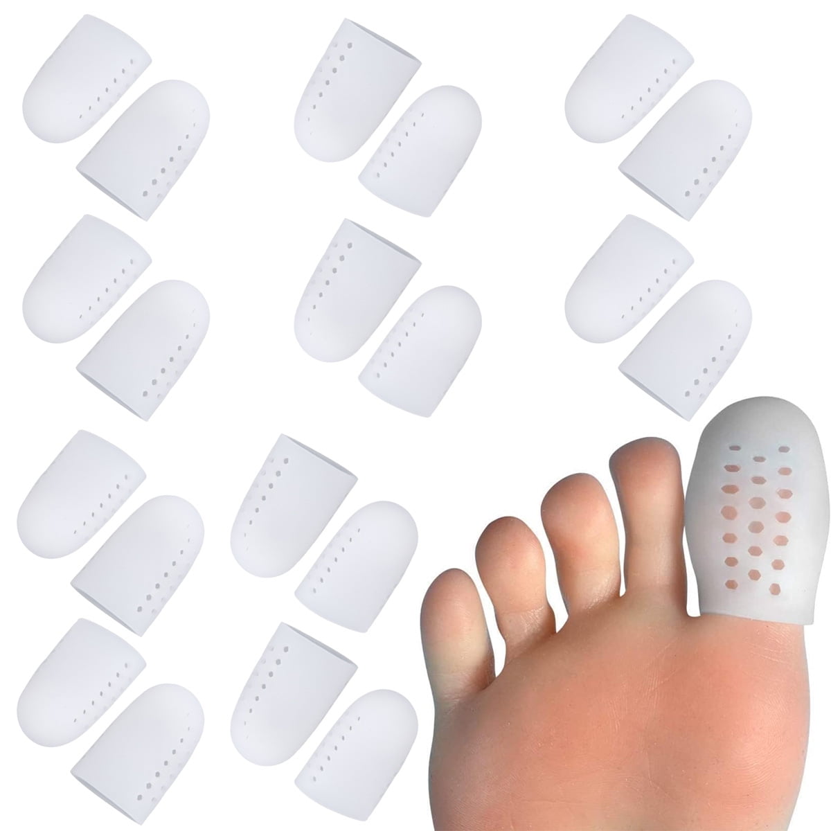 10 Pairs Big Toe Cap, Breathable Toe Protector Toe Cover Sleeves with ...