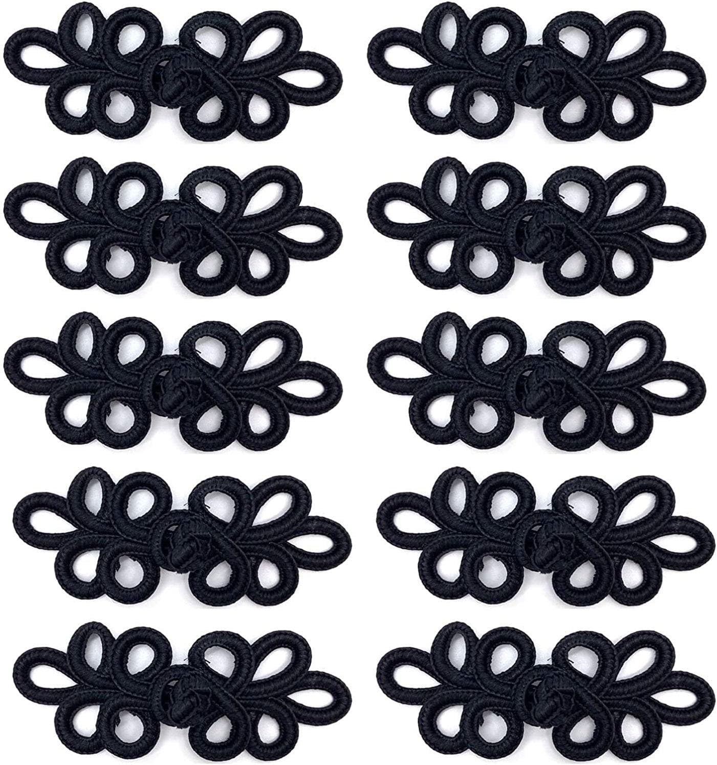 10 Pairs Chinese Knots Frog Buttons Closure Knots Sewing Buttons ...