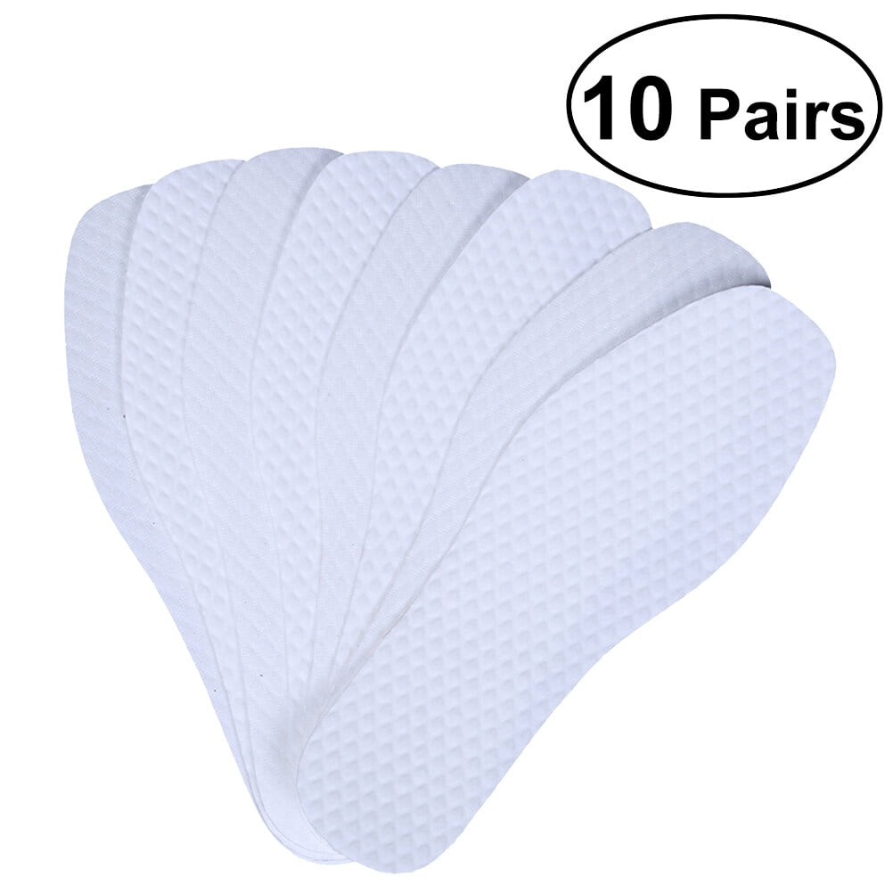 10 Pairs Disposable Breathable Insoles Solution Treatment Sports Odor ...